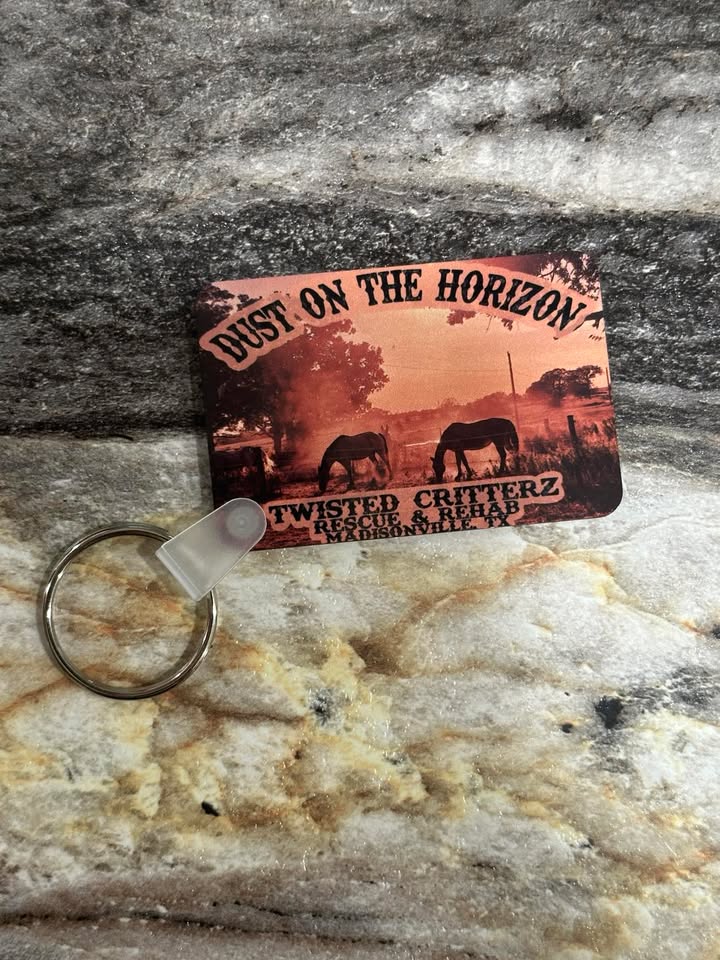 Dust on the horizon keychain – Twisted Teer Ranch